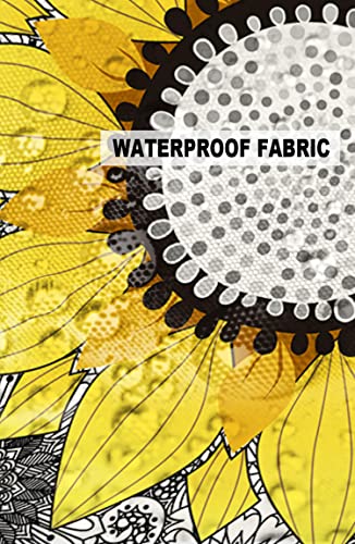 Pack of 2 Outdoor Waterproof Pillow Covers 20x20 inch Mandala and Sunflower Flower Geometry Pattern Throw Pillow Covers Decorative Cushion Covers for Patio Garden Tent