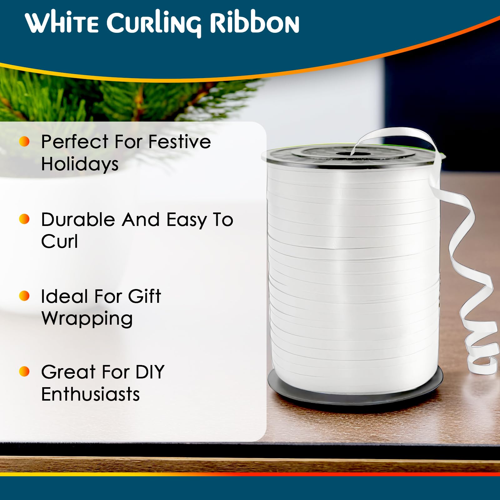 Unique White Curling Ribbon 100yds