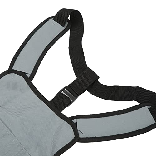 ENTHUSRI Garden Apron Oxford with Pockets Cloth Reusable Outdoor Barbecue BBQ Grill Apron for Men Women Gray