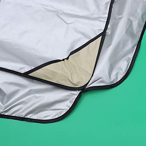 Yardwe Patio Swing Canopy Replacement Cover Replacement Canopy Top for Garden Swing 2 Seater Hammock Cover Sunshade 56x47inch (Beige)