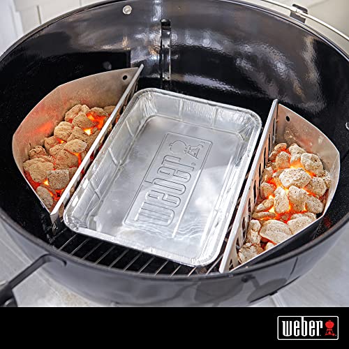 Weber Aluminum Drip Pans, 5 x 1.4 x 7.5 Inches, Set of 10