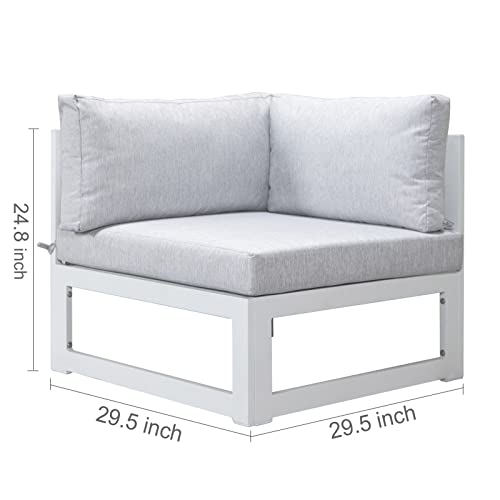 NICESOUL® 8Pcs Outdoor Aluinum Patio Sofa Set Sofa Conversation Sets Contemporary Furniture Sectional Sofa for Garden Pool Backyard