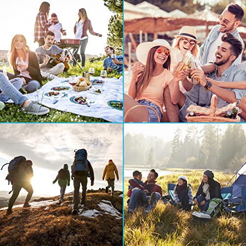 PATIKIL 71" x 59" Outdoor Picnic Blanket, Waterproof Foldable Beach Mat for Hiking, Camping, Park, Garden, Blue