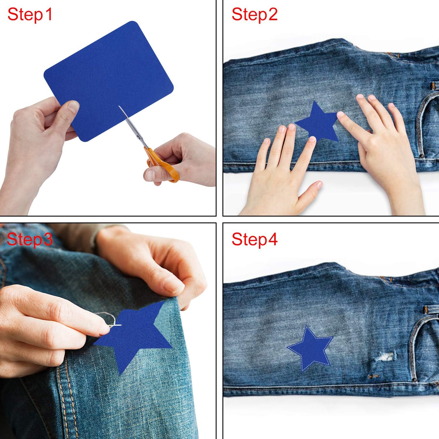 Augshy 29 Pieces Iron On Patches for Clothing Jeans 4.9 x 3.7 Inch (Colorful)