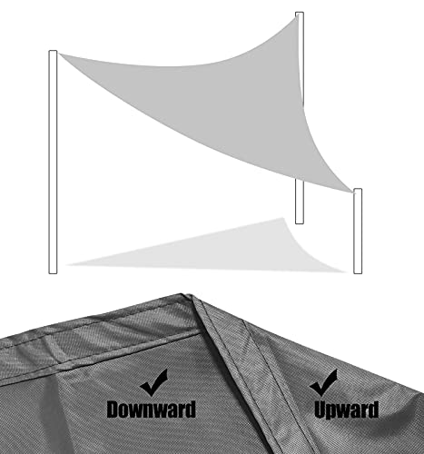 Sutekus Sun Shade Sail Canopy Waterproof Triangle Canopy UV Block Awning for Patio Outdoor Backyard Garden 9.8' x 9.8' x 9.8' (Grey)