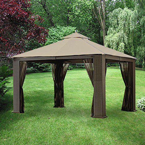 Garden Winds Wicker Gazebo Replacement Canopy Top Cover - RipLock 350