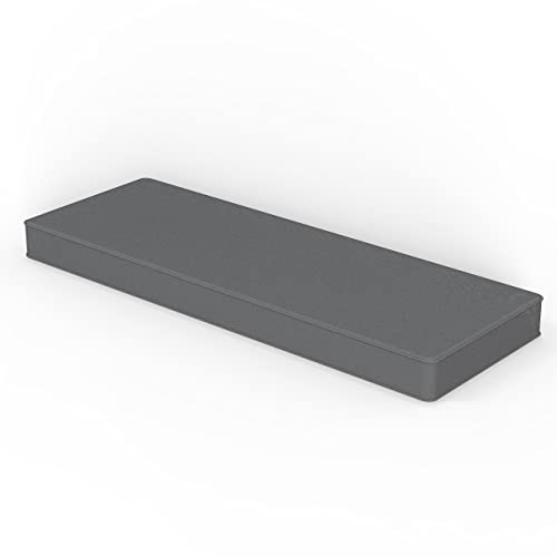 Sundale Outdoor Waterproof Olefin Bench Cushion, Outdoor/Indoor Durable Thicken Pad with Adjustable Straps, Patio Garden Sofa Settee Couch Loveseat Cushion (Dark Gray, 59" W x 18" D x 4" T)