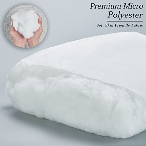 JMKaixin Outdoor/Indoor Throw Pillows, Pack of 2 Waterproof Decorative Throw Pillows with Inserts, 18”x18” Square Pillows for Bed, Couch, Sofa and Patio Furniture
