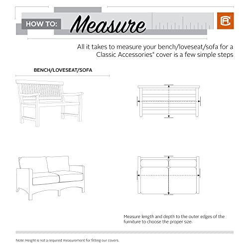 Classic Accessories Veranda Water-Resistant 88 Inch Patio Sofa/Loveseat Cover for Better Homes & Gardens Azalea Ridge