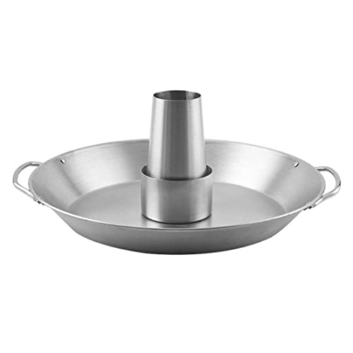 Eaarliyam Beer Can Chicken Roaster Stainless Steel Barbecue Poultry Holder Rack Grill Pan Garden Yard Stainless Steel Basin