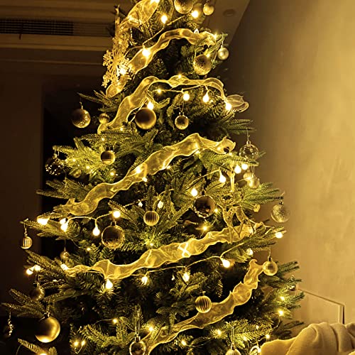 echosari Battery Operated String Lights, 16.5 Feet 50 LED Camping Globe Lights with Remote Timer 8 Modes Frosted Ball Fairy Light for Bedroom Wedding Xmas Tree Party Decoration (Warm White)