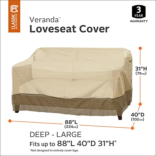 Classic Accessories Veranda Water-Resistant 88 Inch Patio Sofa/Loveseat Cover for Better Homes & Gardens Azalea Ridge