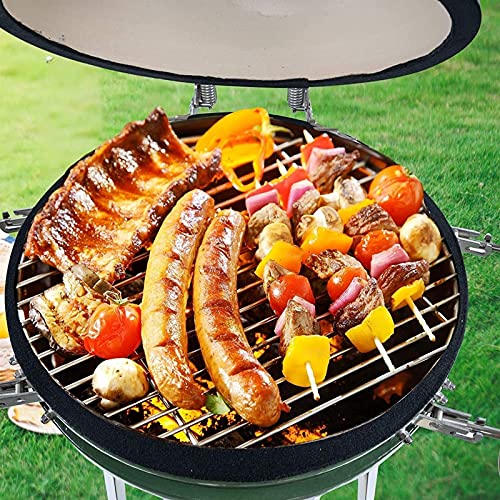 WHNB 13 Inch Ceramic Charcoal Grills Multifunctional Mini Garden Outdoor Grill Without Side Table for BBQ, Camping and Picnic