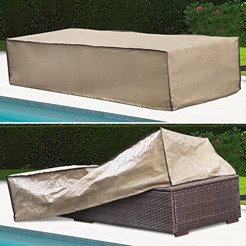 Verano Garden Patio Furniture Covers ļ¼ Waterproof Outdoor Couch Cover ļ¼ Polyester Dust-Resistant,Beige (Middle(79" L x 27" W x 16" H))
