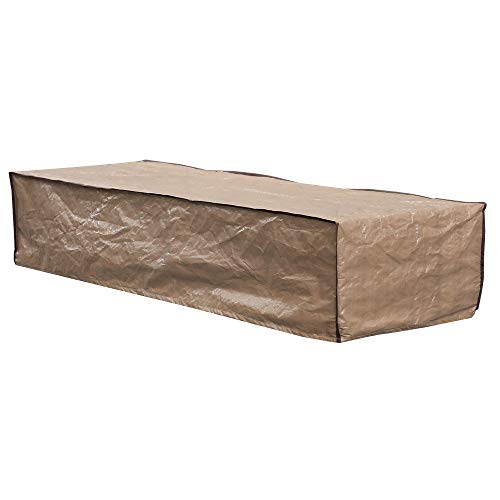 Verano Garden Patio Furniture Covers , Waterproof Outdoor Couch Cover , Polyester Dust-Resistant,Beige (Middle(79" L x 27" W x 16" H))