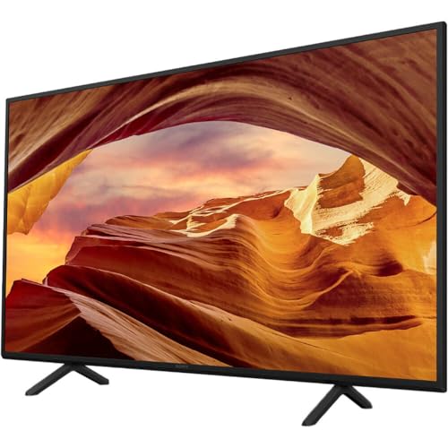 Sony KD55X77L X77L 55 Inch 4K HDR LED Smart TV with Google TV (2023) Bundle with Monster Cables Home Theater Setup Package - Full Motion Mount, Monster HDMI Cables, & Sound Reactive RGB Light Strip