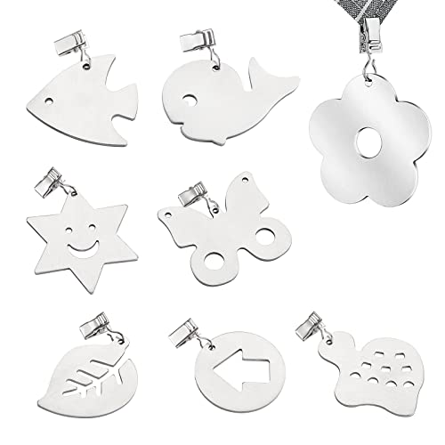 Rumtut Tablecloth Weights Set Stainless Steel Tablecloth Pendant Table Cover Weights Clips for Outdoor Party Picnic Garden Tables Decoration, 8 Pack