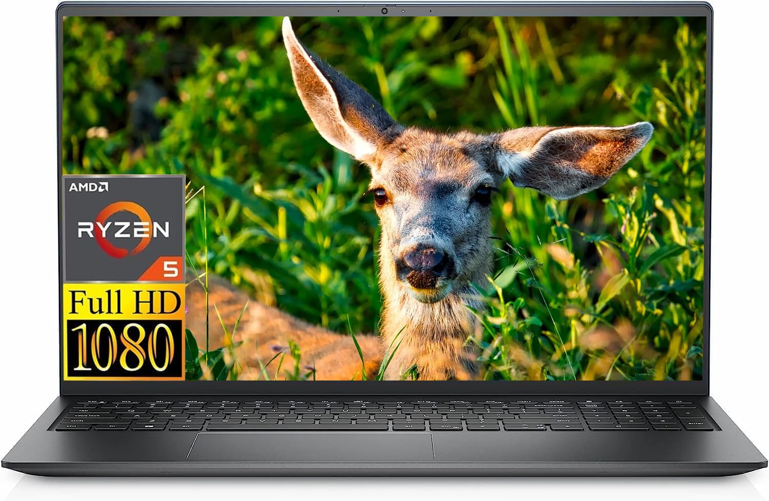 DELL 2023 Inspiron 15 3525 Laptop, 64GB RAM, 2TB SSD, 15.6" FHD IPS Display, AMD Ryzen 5 5500U Processor (up to 4GHz, Beat i7-10710U), AMD Radeon Graphics, Student and Business Laptops, Win 11 Home