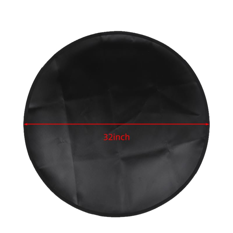 RUNZI 32" Under Grill Mat for Outdoor Grill,Double-Sided Fireproof Mat for Under fire Pit, Oil-Proof & Waterproof BBQ Protector for Decks and Patios