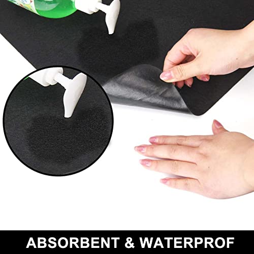 AiBOB Under Grill Mat, 40 X 60 inches Absorbent Oil Pad Protects Decks and Patios, Reusable and Waterproof, Black