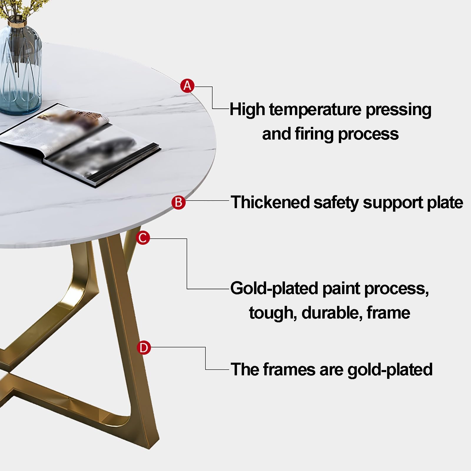 Office Conference Table,Reception Room Club Table,Table And Chair Combination,Negotiation Table Sales Office Shops Meetings Small Round Tables,1 Table 4 Chairs,Simple Kitchen Dining Table 80cm ( Color