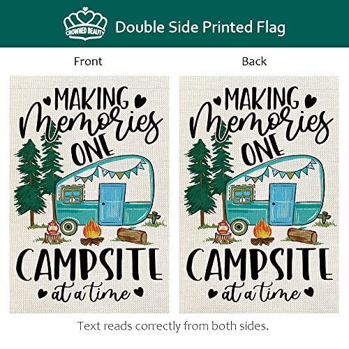 Camping Making Memories Garden Flag 12x18 Inch Double Sided RV Campsite Campfire Outside Party Decoration Yard Décor