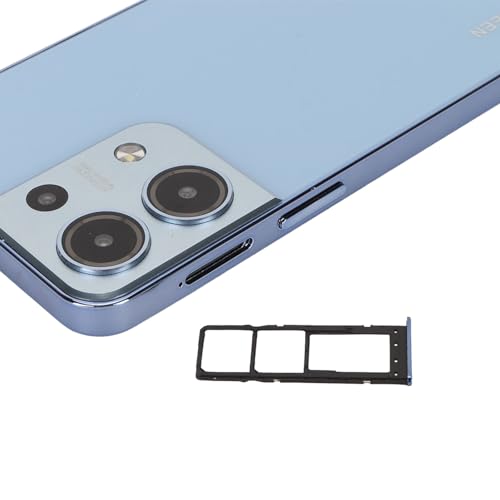 Smartphone, 6.5inch Ultra HD Screen 13 MP Camera Face Recognition Unlocked Cell Phone 4GB RAM 64GB ROM 8000mAh High Capacity Battery Triple Card Slot Mobile Phone (Blue)