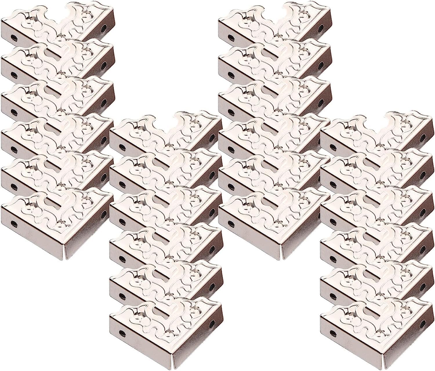 Table Corner Protection,Furniture Corner Guard,24 Pcs Desk Edge Safety Bumpers Iron Edge Cover Antique Furniture Corner Edge Guards,Jewelry Boxe
