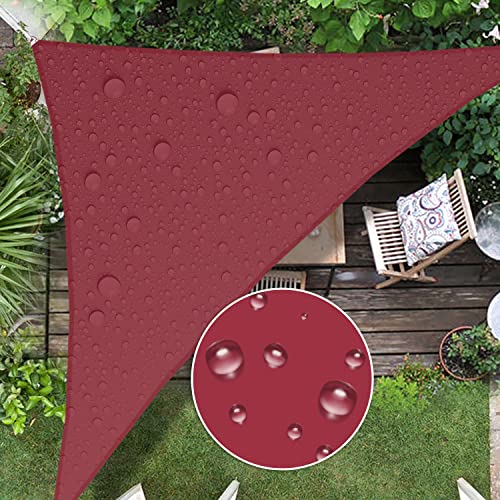 Windscreen4less Right Triangle Red 16'x16'x22.6' Terylene Waterproof Sun Shade Sail UV Sesistant Canopy Awning Shelter Fabric for Patio Yard Lawn Garden Outdoor Activities - Customized Sizes