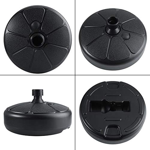 DEWIN Umbrella Base - Patio Umbrella Base Stand For Weights Plastic Replacement Parts, Umbrella Stand,Fillable Mobile Umbrella Base, Plastic Outdoor Patio Yard Garden Round Shape Water Stand