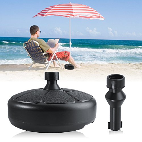 DEWIN Umbrella Base - Patio Umbrella Base Stand For Weights Plastic Replacement Parts, Umbrella Stand,Fillable Mobile Umbrella Base, Plastic Outdoor Patio Yard Garden Round Shape Water Stand