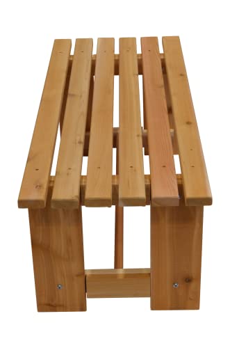 Premium Cedar Outdoor Garden Bench with Flat Seat (48β Wide, 18β Deep, 17β Tall)