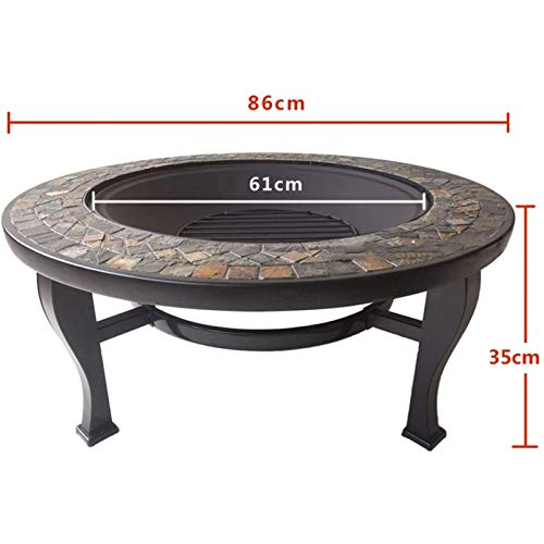 HIZLJJ Outdoor Fire Pits Outdoor Brazier,Garden Villa Barbecue Grill,Multifunctional Grilling Stove Charcoal Indoor Home Barbecue Table Brazier Table,86×86×35CM