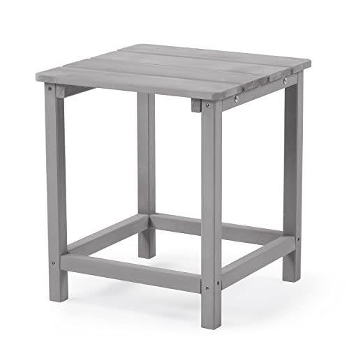 Mederra Outdoor Indoor Adirondack Side Table, Cedar Wood Patio End Table, Rectangular Coffee Table for Garden, Lawn, Pool, Porch, Backyard
