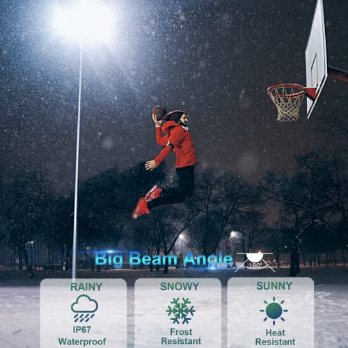 YIVANNUO 400W LED Flood Light Outdoor, Super Bright 10000LM LED Stadium Lights with Wide Lighting Angle 7000k Daylight White IP67 Waterproof Security Lights for Arenas Backyard Garden Playground