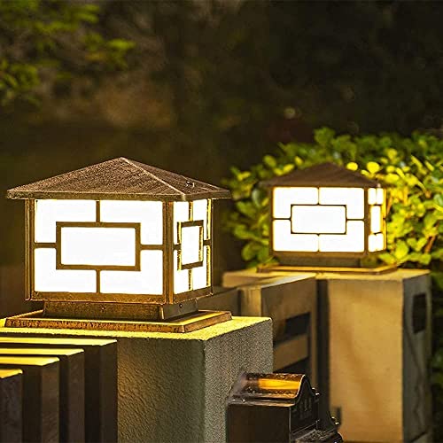 Boilyn Outdoor Column Lights, IP65 Waterproof Patio Post Lamp External Anti-Rust Aluminum Pillar Lights Outdoor Post Lights E26 Exterior Post Lights Fixtures for Garden Patio Lawn¡