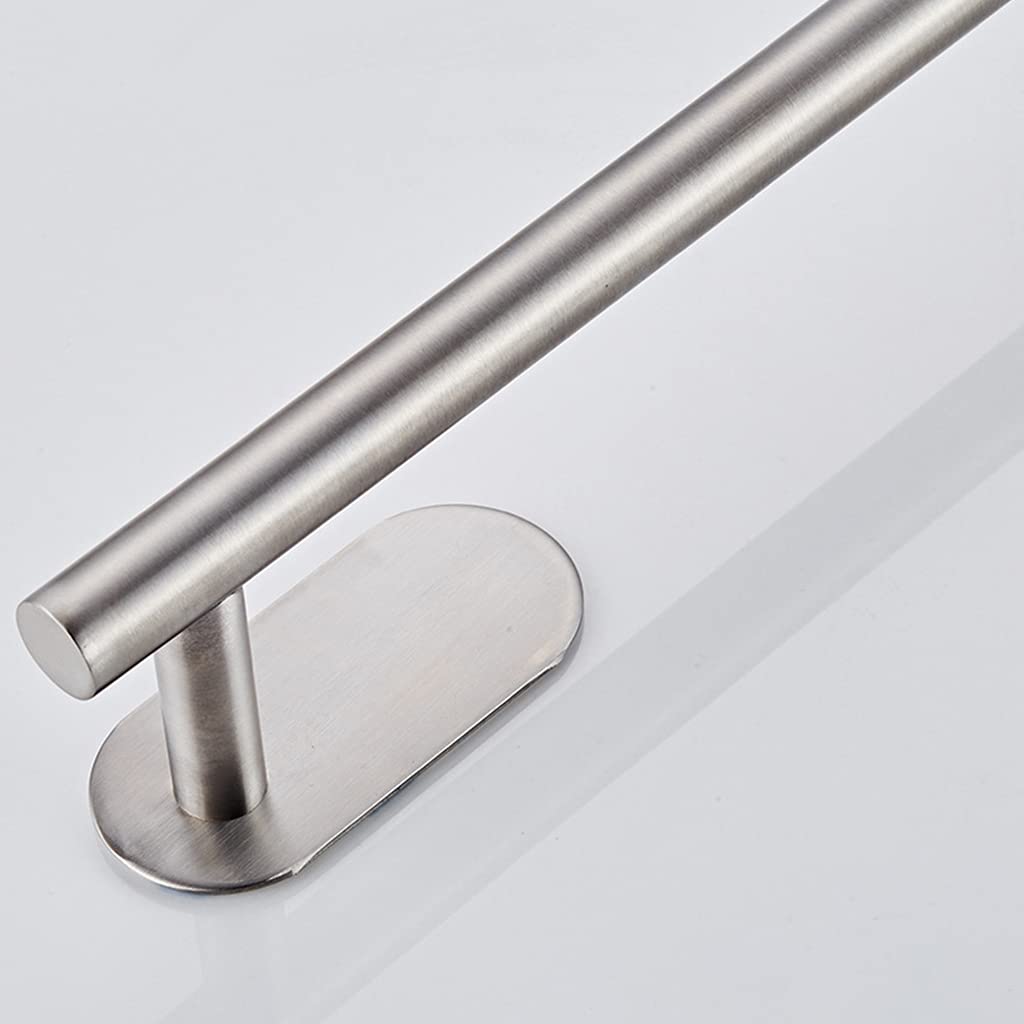 Wall Hanging Towel Bar Stainless Steel Hand Towel Rod Kitchen Dish Cloths Hanger No Drill Bathroom Accessories Towel Shelf For Bathroom Wall Mounted No Drill Rack Storage Toilet Silver Freestanding
