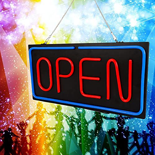 Open Neon Sign,LED Neon Decorative Lights,24x12 Inches Neon Signs for Business, Powered by USB with Power Adapter, Electronic Billboard Ad Board for Walls Store Window Bars Retail Salon Shop