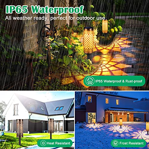 TomCare Solar Lights Outdoor Solar Garden Lights Landscape Lighting for Patio Yard Lawn