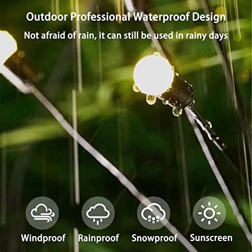 ANTQUE 2 Pack Solar Powered Garden Lights Outdoor, New Upgrade Swaying Starburst Solar Garden Lights, Vibrant Garden Lights Waterproof Solar Outdoor Lights, Decorative Lights for Yard