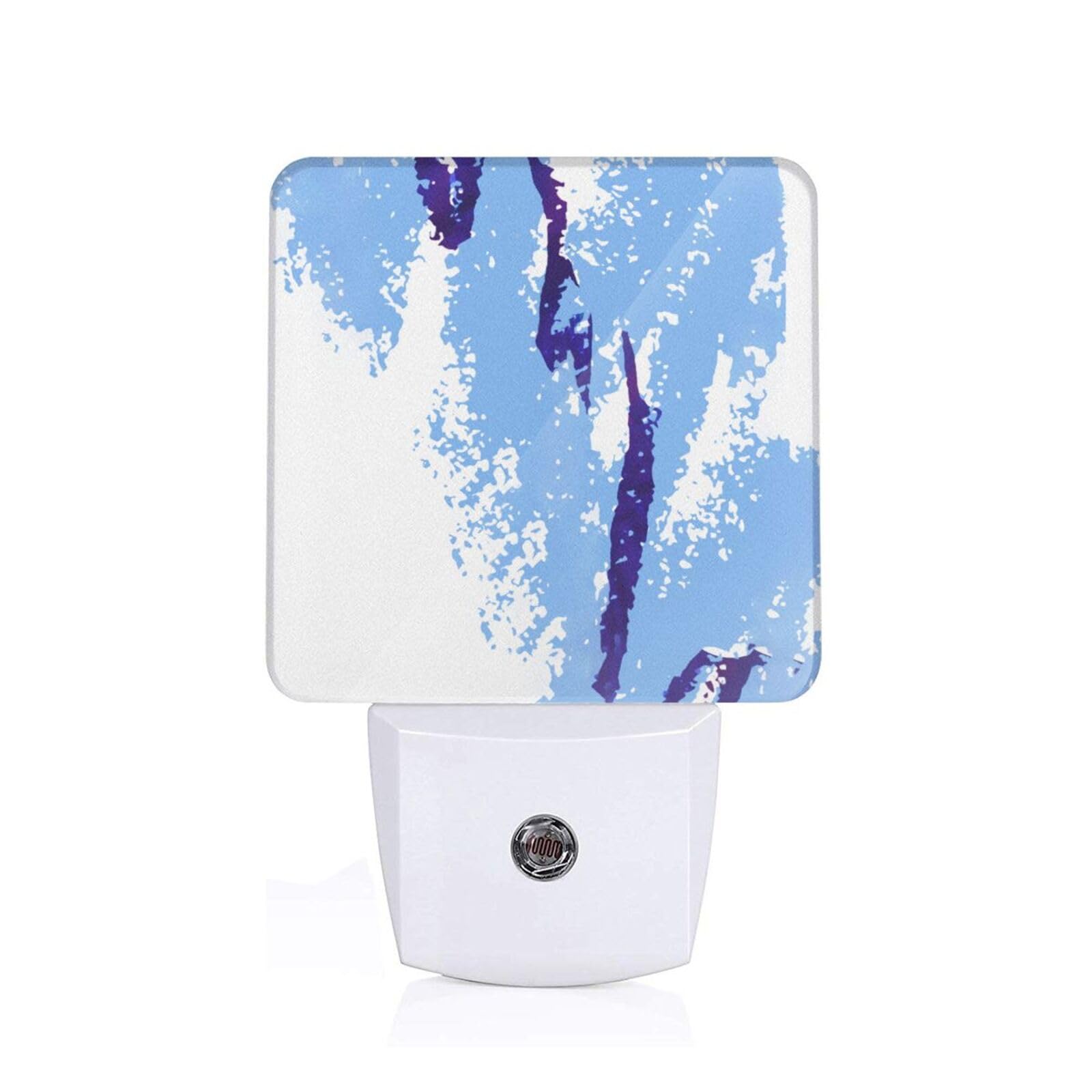 Delhiponics Graffiti Art Night Light Dusk to Dawn Smart Sensor,White Led Nightlight for Bedroom,Bathroom,Kitchen,Hallway,Stairs,Energy Efficient,Decor Desk Lamp