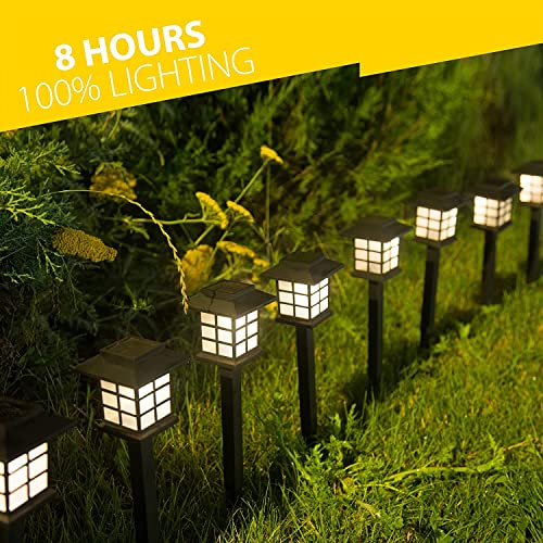 Zone Tech Outdoor Solar Powered Light – LED 24 Pack Bright Premium Quality Rain-Proof Walkway Path Patio Yard Lawn Garden LED Lamp (24 Pieces)