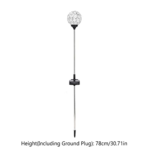Solar Garden Lights, Ground Plug IP65 Waterproof 78cm/30.71in Height Automatic Lighting Romantic Outdoor Decorative Lights for Homes Porches Fences Terraces