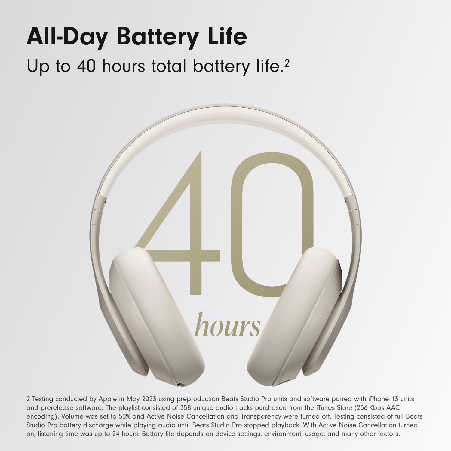 Beats Studio Pro - Wireless Bluetooth Noise Cancelling Headphones - Sandstone (Renewed Premium)