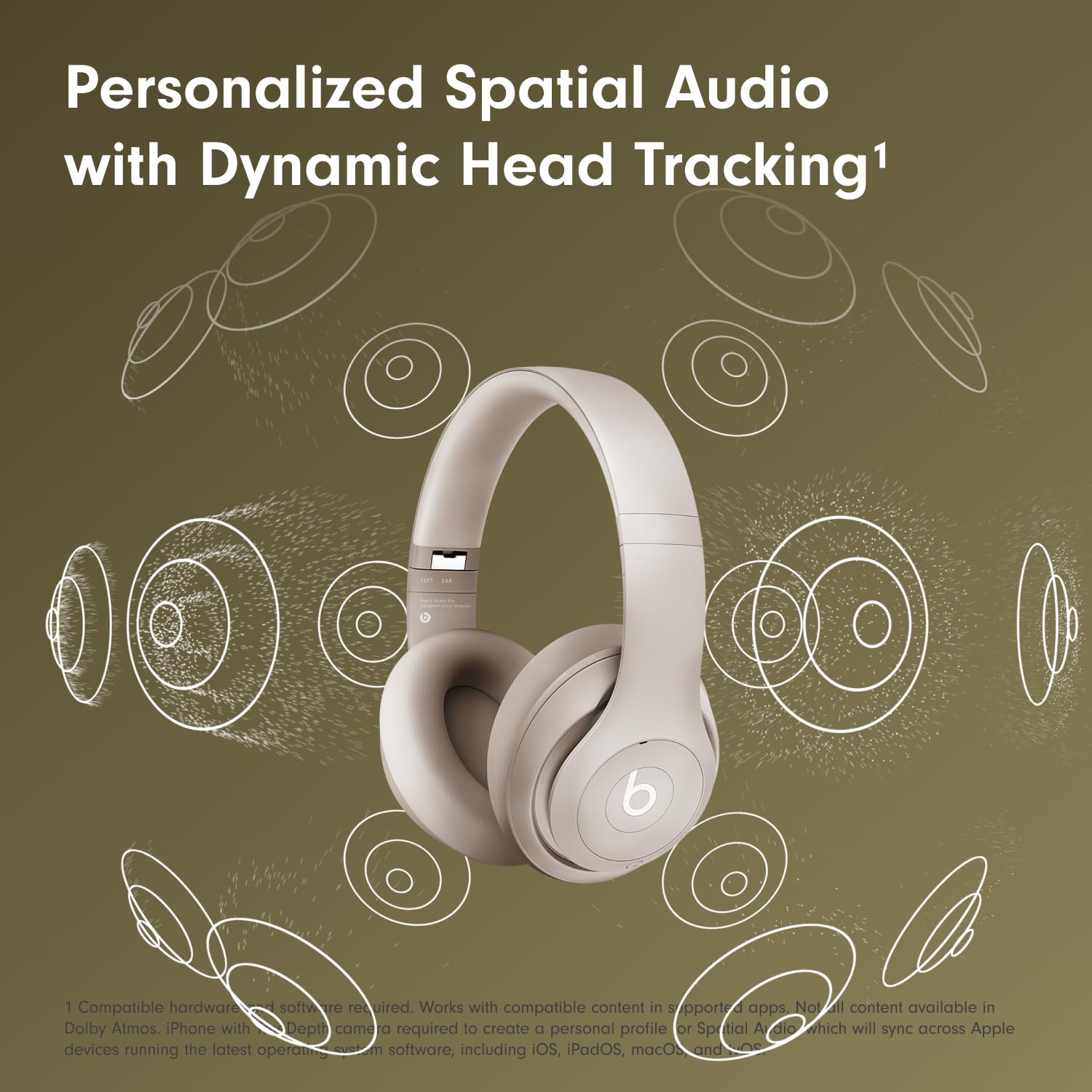 Beats Studio Pro - Wireless Bluetooth Noise Cancelling Headphones - Sandstone (Renewed Premium)