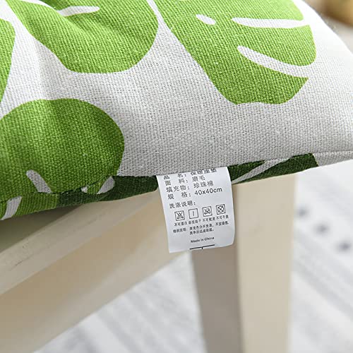 Outdoor Chair Cushions Patio Chair Pads Bistro Seat Cushions with Ties Tropical Palm Leaves Pattern Dining Chair Seat Pads for Indoor Garden Patio Home Office Sofa Living Room Decorations 16 Inch
