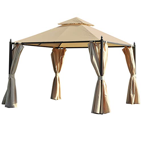 Garden Winds Replacement Canopy Top Cover Compatible with The Outsunny 10 x 10 Gazebo - RipLock 350