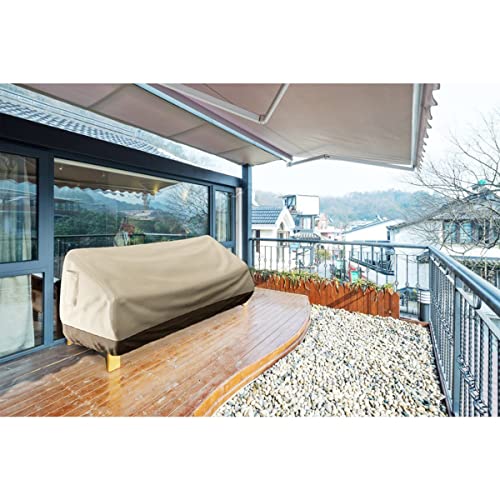 Home-Complete Outdoor Cover for Loveseat, Sofa, Bench- 58 Inch Heavy Duty Water Resistant Patio Furniture Protective Cover with Vent and Custom Fit