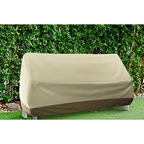 Home-Complete Outdoor Cover for Loveseat, Sofa, Bench- 58 Inch Heavy Duty Water Resistant Patio Furniture Protective Cover with Vent and Custom Fit