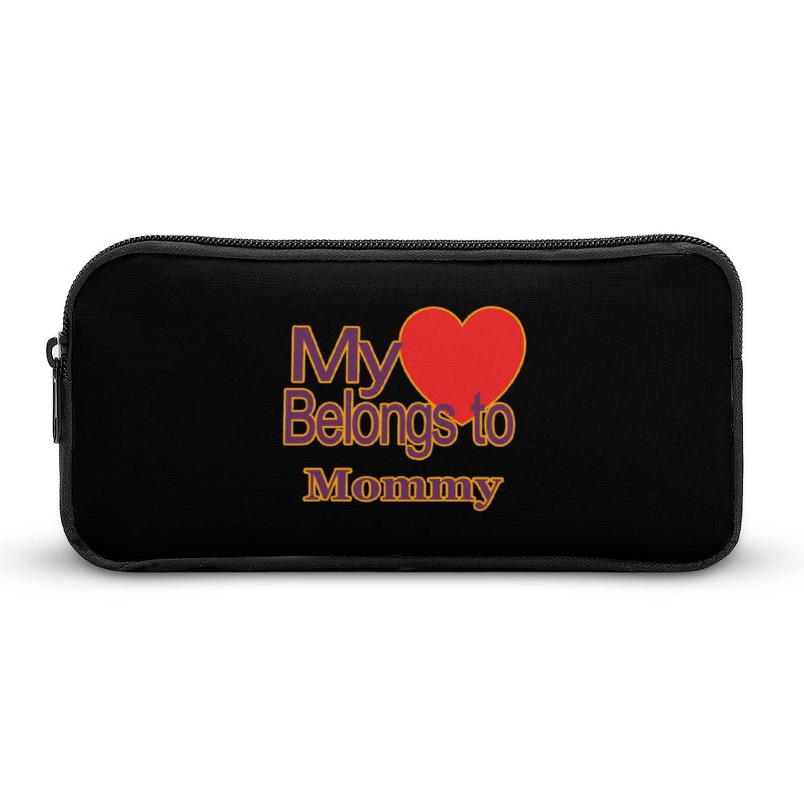 My Heart Belongs to Mommy Pencil Case Pencil Pouch Coin Pouch Cosmetic Bag Office Stationery Organizer